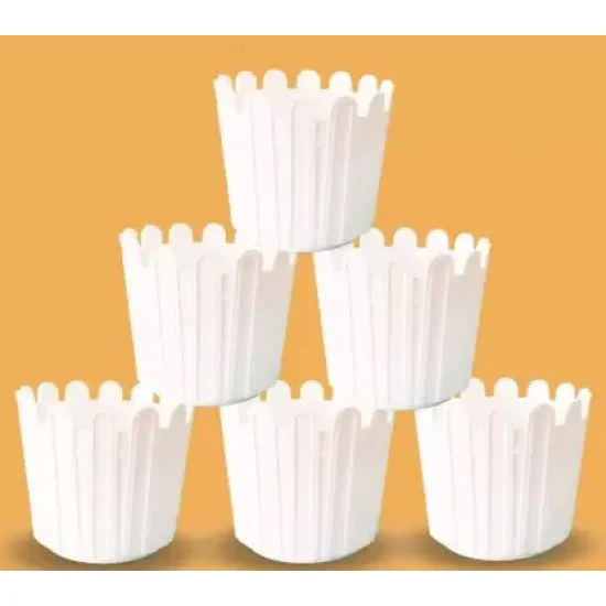 White Pot Plant Pots Planters Plastic Pots gamla Flower Pots vase Plant ...